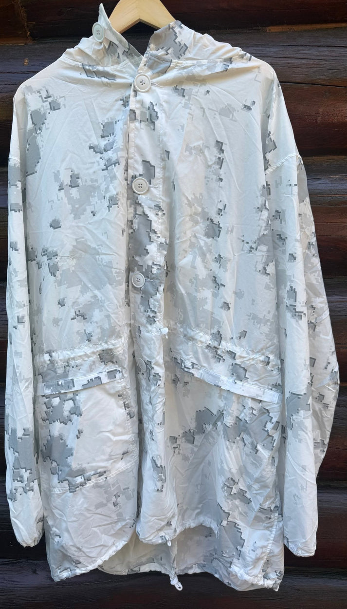 USMC Snow MARPAT Camouflage Parka Medium Regular Over-whites Excellent