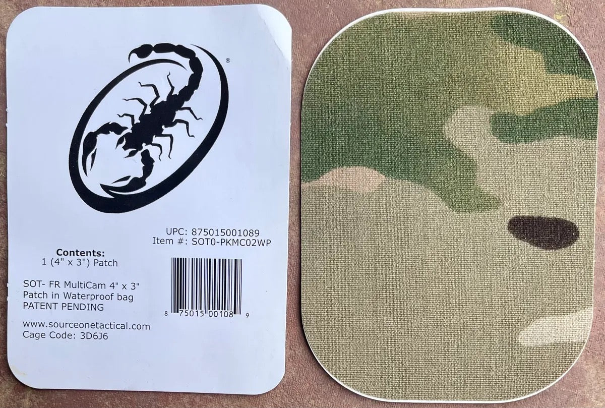Source One Tactical MultiCam 4"x3" Repair Patch