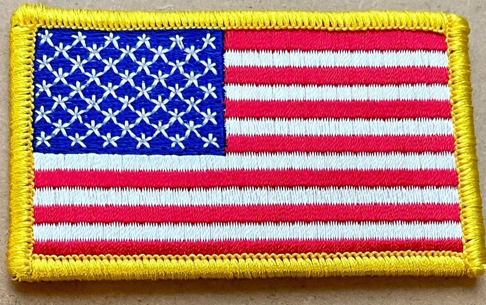 US Army Flag Color with Velcro back